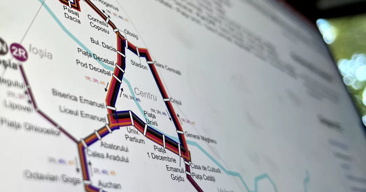 Harta OTL actualizată cu toate traseele de tramvaie (imagine cu zoom)