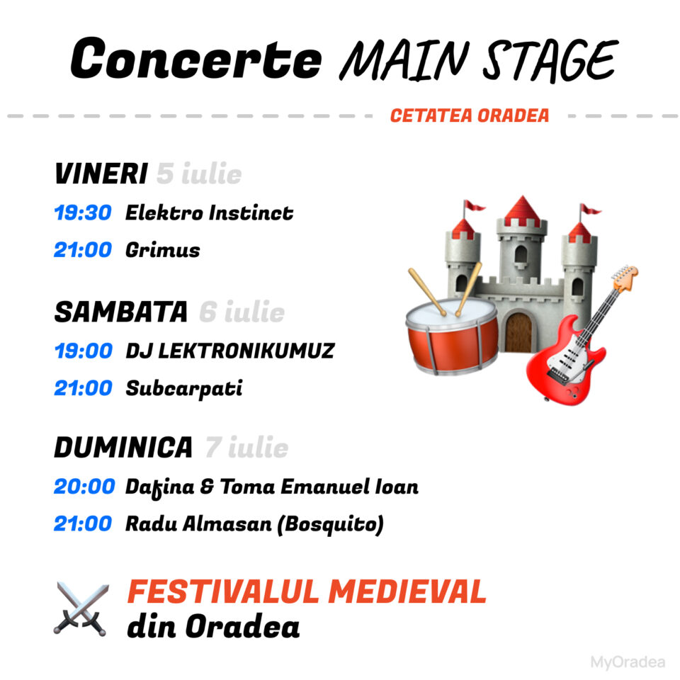 Festivalul Medieval din Oradea | 5-7 IUL | Cetatea Oradea